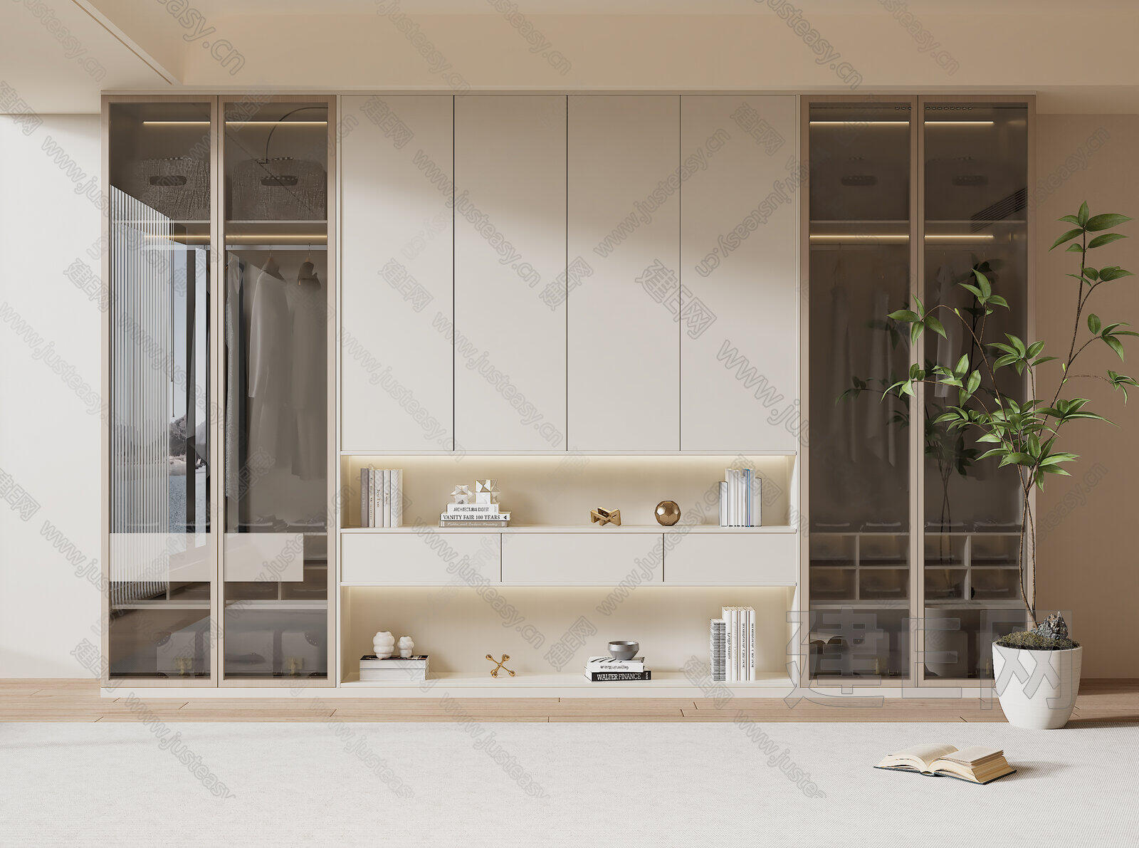 【现代奶油风衣柜3d模型】建e网现代奶油风衣柜3d模型下载 Id105403419 打造3d现代奶油风衣柜模型免费下载平台