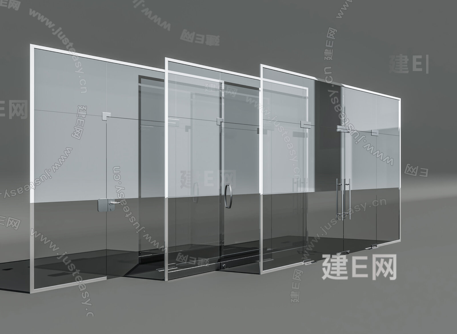 【现代玻璃门3d模型】建e网现代玻璃门3d模型下载 Id106189974 打造3d现代玻璃门模型免费下载平台