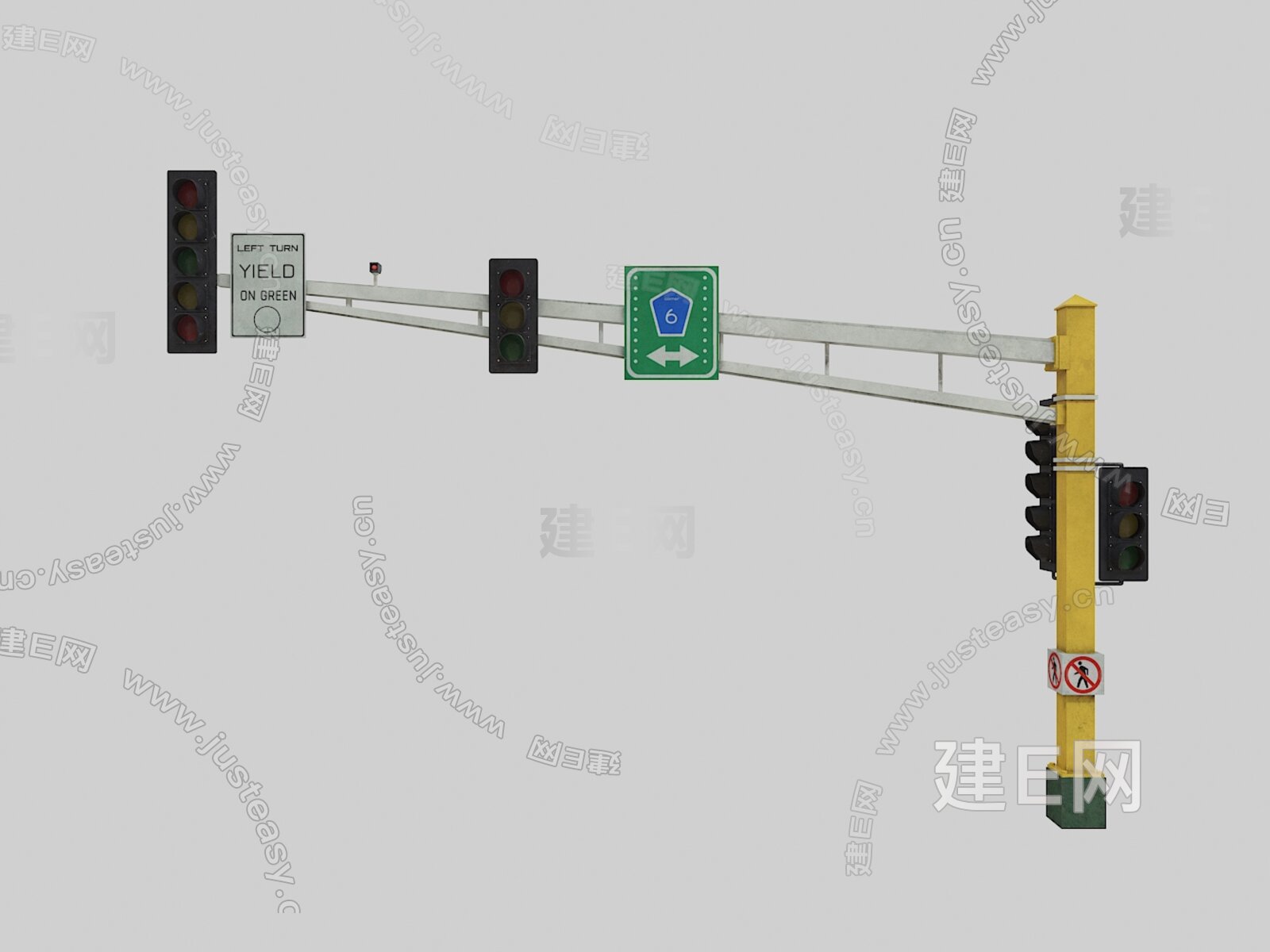 【现代红绿灯交通信号灯3d模型】建e网现代红绿灯交通信号灯3d模型下载 Id106779825 打造3d现代红绿灯交通信号灯模型免费下载平台