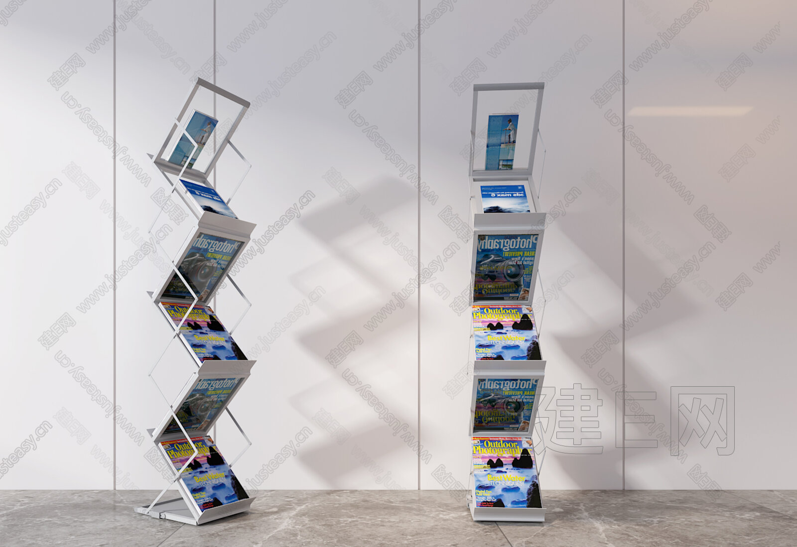 【现代杂志架3d模型】建e网_现代杂志架3d模型下载[ID:106845224]_打造3d现代杂志架模型免费下载平台