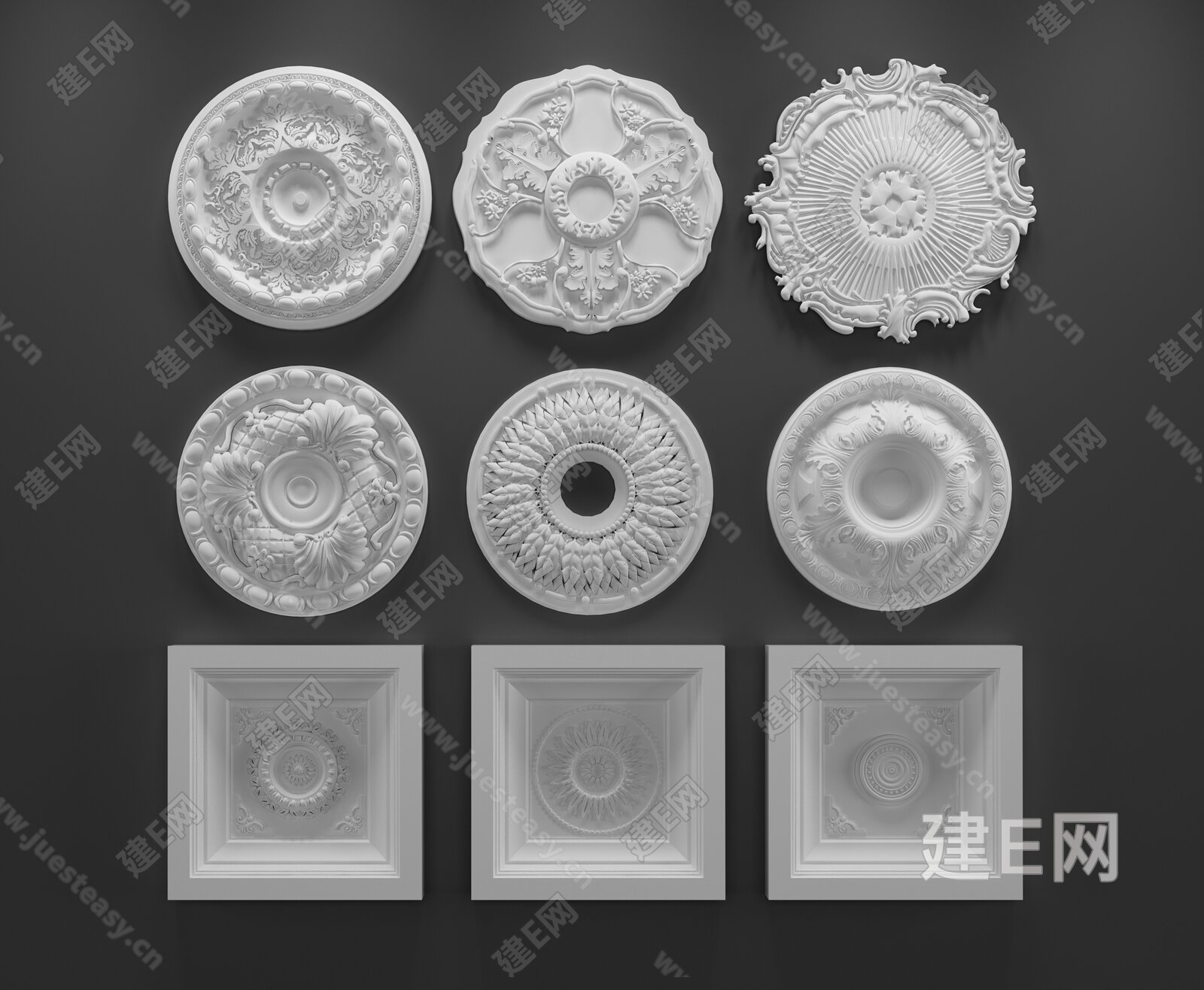 【现代风格灯盘3d模型】建e网现代风格灯盘3d模型下载 Id106452033 打造3d现代风格灯盘模型免费下载平台
