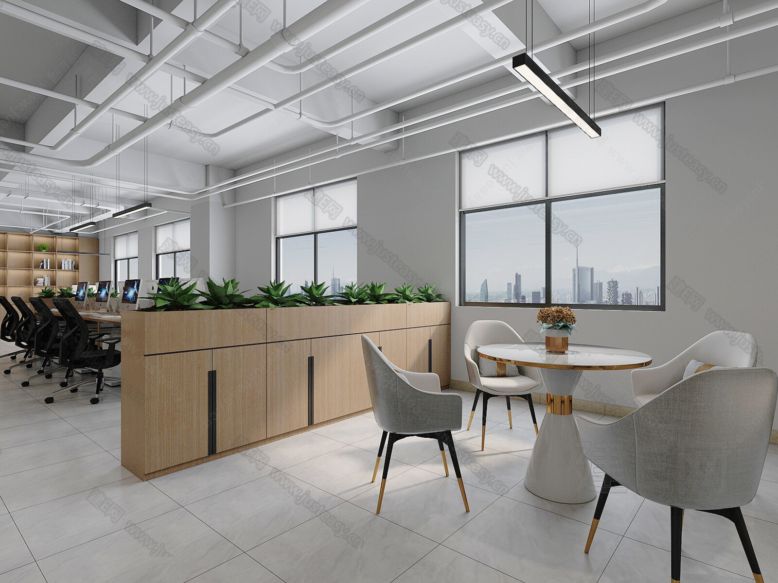 【现代公司公共办公区3d模型】建e网现代公司公共办公区3d模型下载 Id107369564 打造3d现代公司公共办公区模型免费下载平台