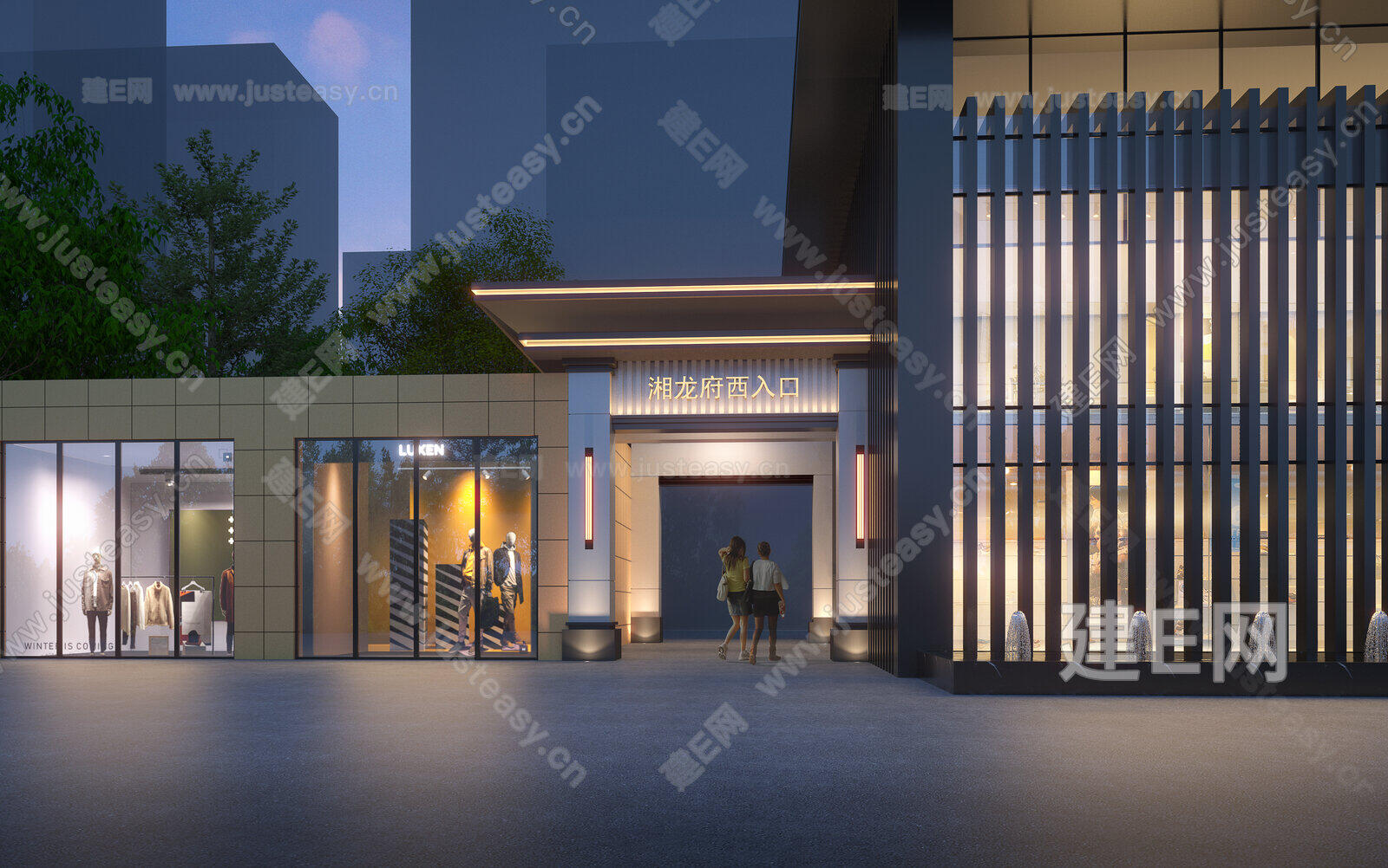 【现代小区入口3d模型】建e网现代小区入口3d模型下载 Id107828350 打造3d现代小区入口模型免费下载平台