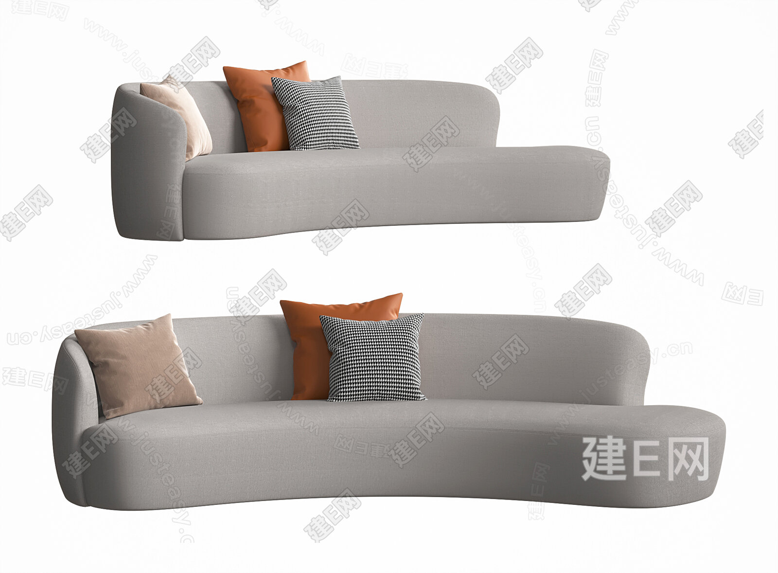 【现代弧形沙发3d模型】建e网现代弧形沙发3d模型下载 Id108090494 打造3d现代弧形沙发模型免费下载平台