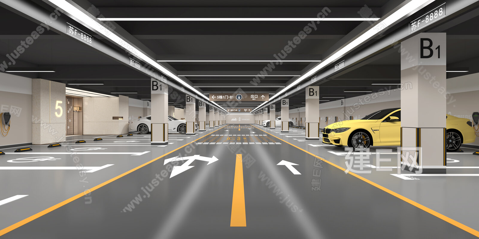【现代地下停车场3d模型】建e网现代地下停车场3d模型下载 Id108024952 打造3d现代地下停车场模型免费下载平台