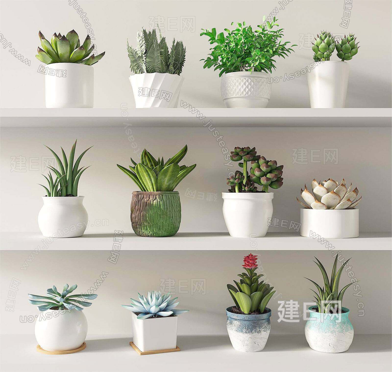 【现代植物盆栽3d模型】建e网现代植物盆栽3d模型下载 Id108155920 打造3d现代植物盆栽模型免费下载平台