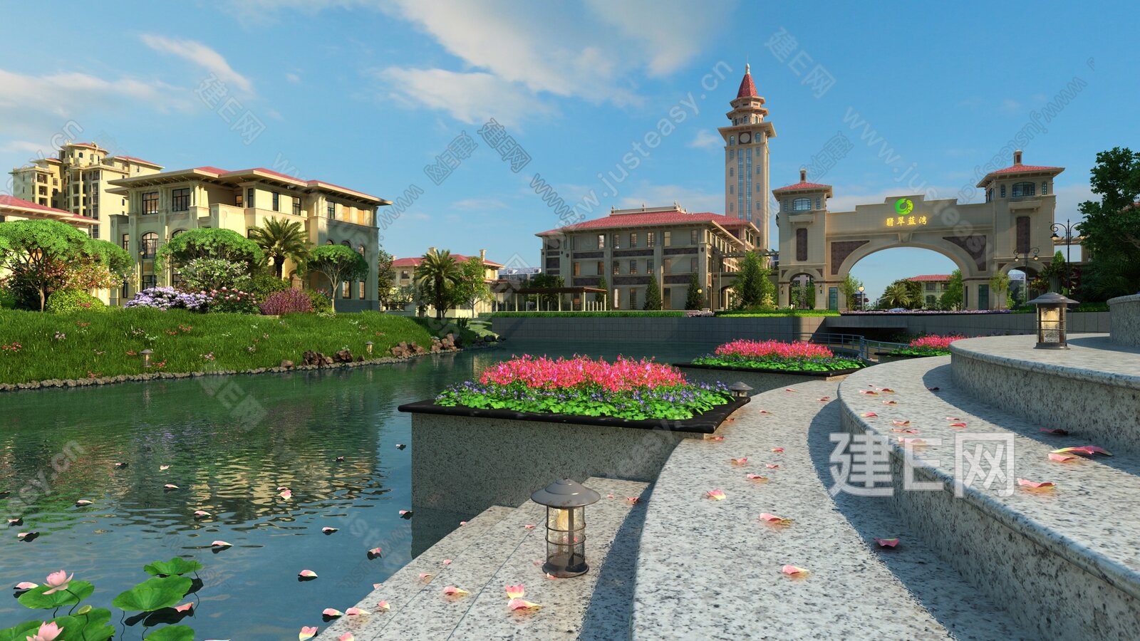 【现代园林景观3d模型】建e网现代园林景观3d模型下载 Id101536879 打造3d现代园林景观模型免费下载平台
