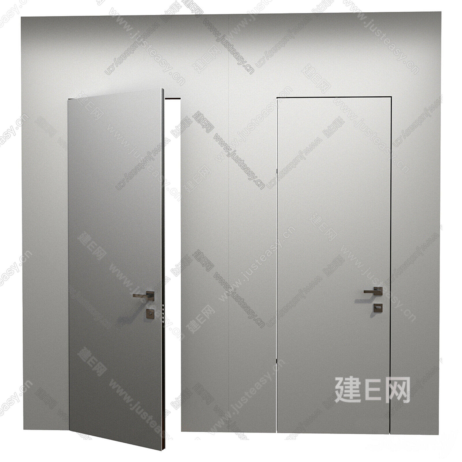 【现代单开门3d模型】建e网现代单开门3d模型下载 Id101602510 打造3d现代单开门模型免费下载平台