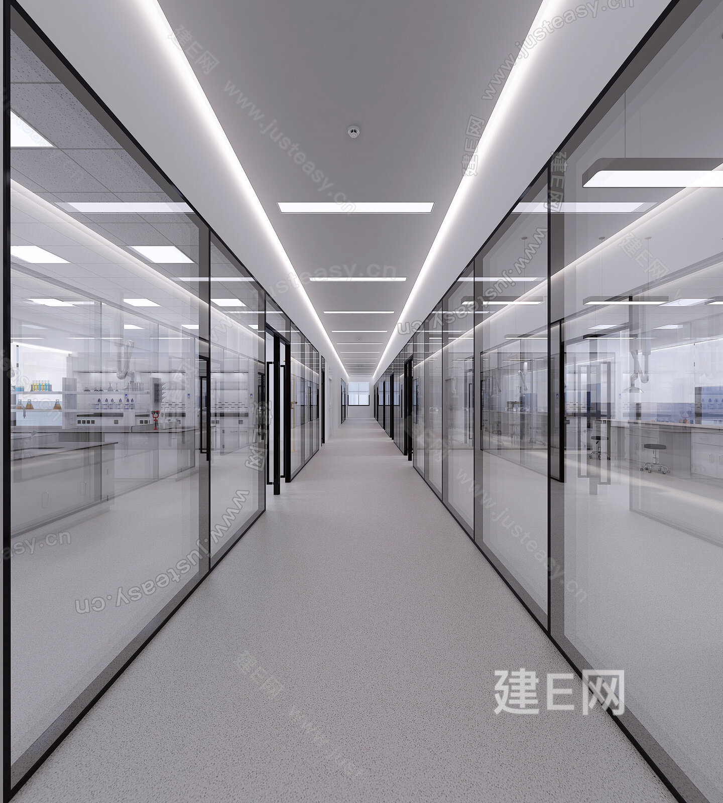 【现代实验室走廊3d模型】建e网现代实验室走廊3d模型下载 Id101602307 打造3d现代实验室走廊模型免费下载平台