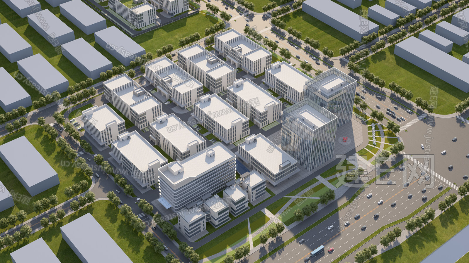 【现代厂房鸟瞰图3d模型】建e网现代厂房鸟瞰图3d模型下载 Id101209199 打造3d现代厂房鸟瞰图模型免费下载平台