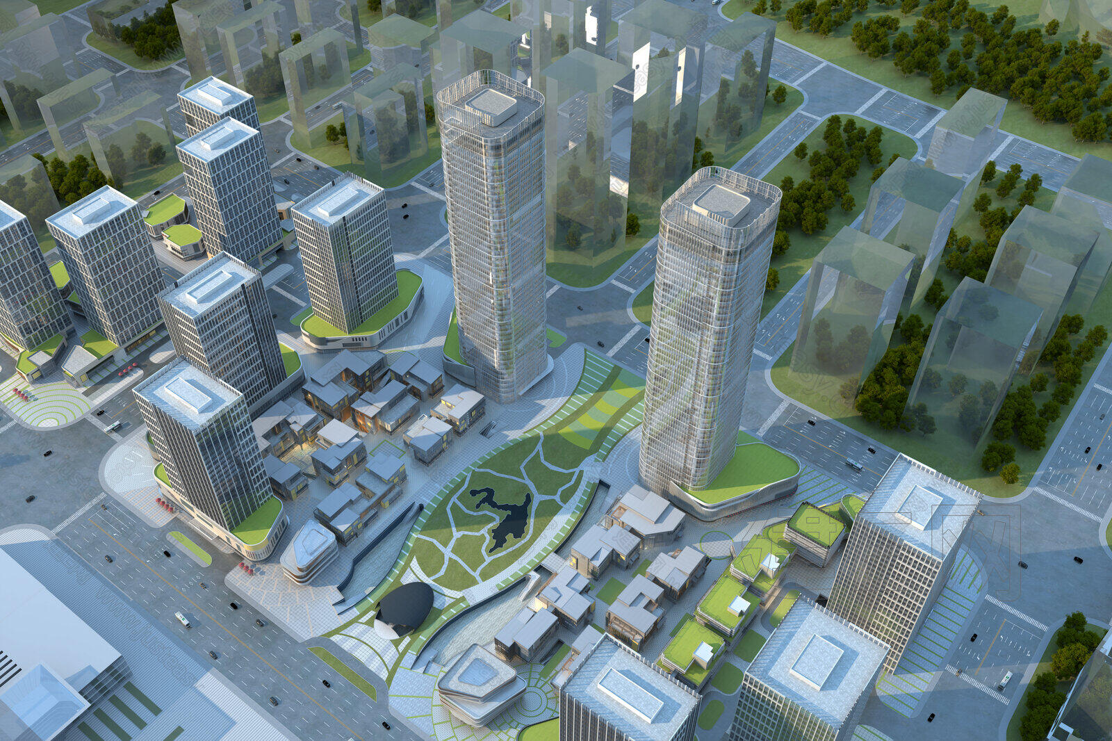 【现代办公楼鸟瞰图3d模型】建e网现代办公楼鸟瞰图3d模型下载 Id101209167 打造3d现代办公楼鸟瞰图模型免费下载平台