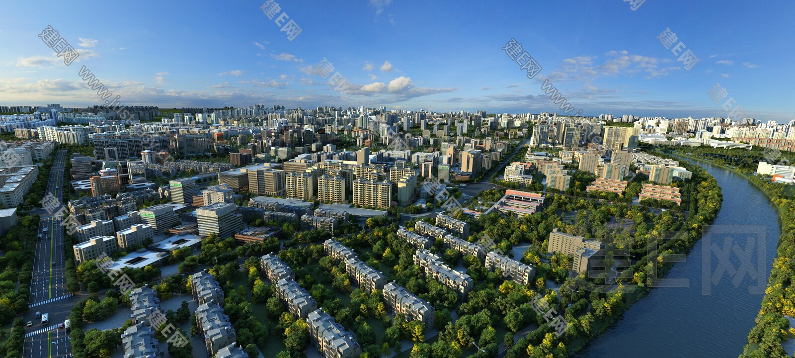 【现代城市鸟瞰3d模型】建e网现代城市鸟瞰3d模型下载 Id102192312 打造3d现代城市鸟瞰模型免费下载平台