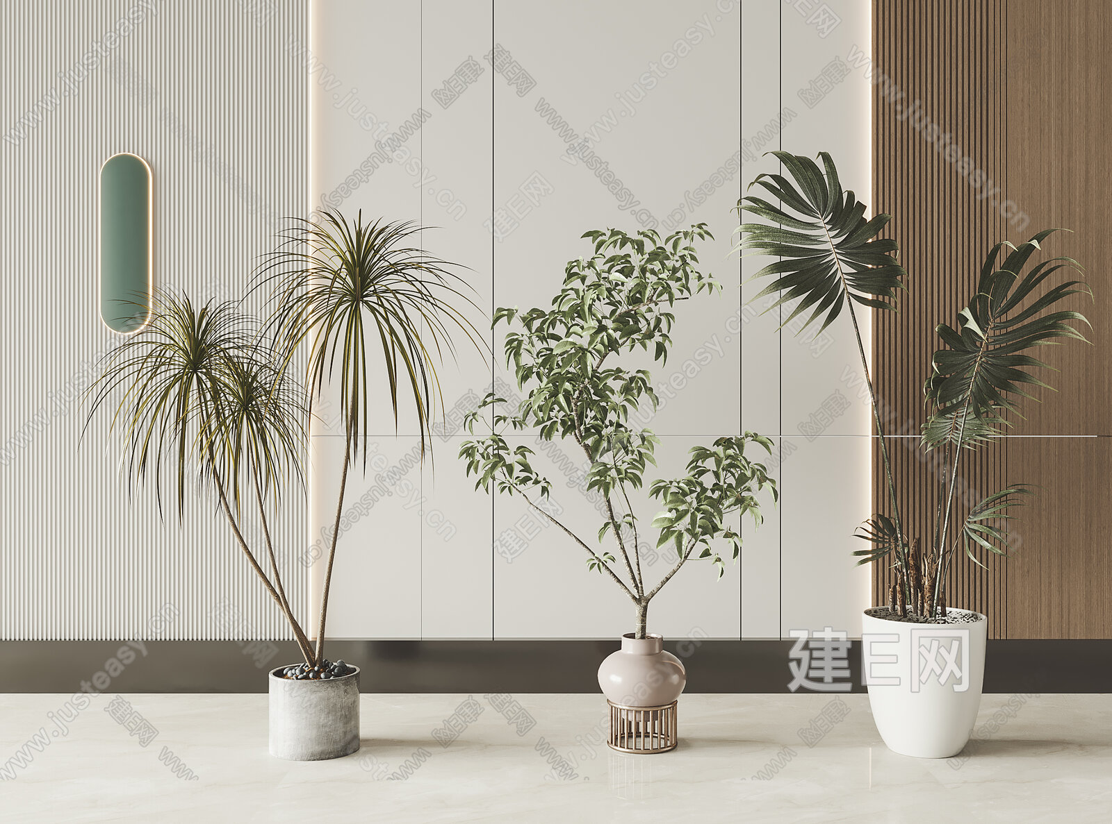 【现代绿植盆栽组合3d模型】建e网现代绿植盆栽组合3d模型下载 Id101799140 打造3d现代绿植盆栽组合模型免费下载平台