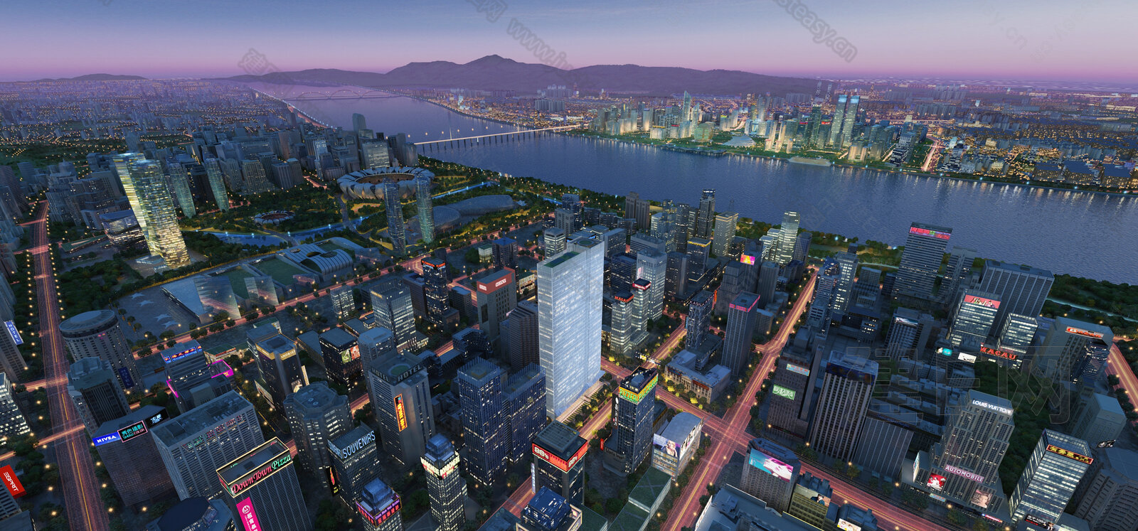 【现代城市夜景鸟瞰3d模型】建e网现代城市夜景鸟瞰3d模型下载 Id101733499 打造3d现代城市夜景鸟瞰模型免费下载平台