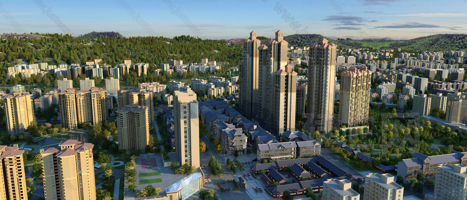 【现代城市鸟瞰3d模型】建e网现代城市鸟瞰3d模型下载 Id101733578 打造3d现代城市鸟瞰模型免费下载平台