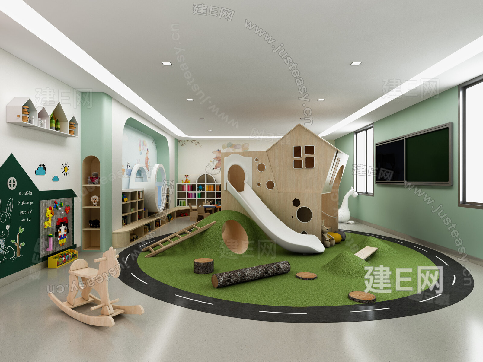 【现代儿童活动室3d模型】建e网现代儿童活动室3d模型下载 Id102585486 打造3d现代儿童活动室模型免费下载平台