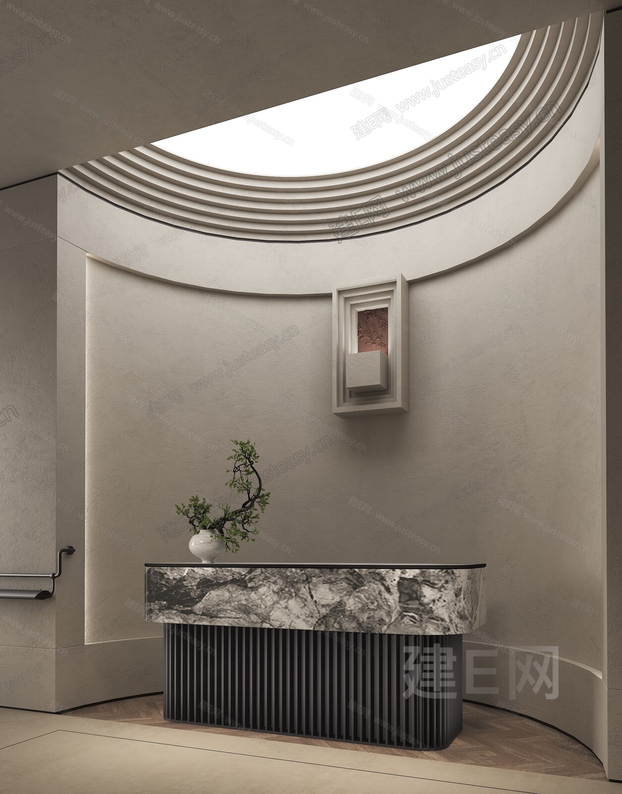 【现代接待台3d模型】建e网现代接待台3d模型下载 Id102519998 打造3d现代接待台模型免费下载平台