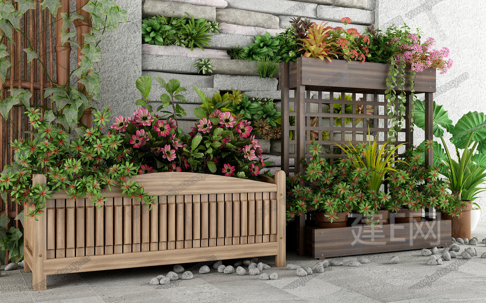 【现代花箱植物3d模型】建e网现代花箱植物3d模型下载 Id102454327 打造3d现代花箱植物模型免费下载平台
