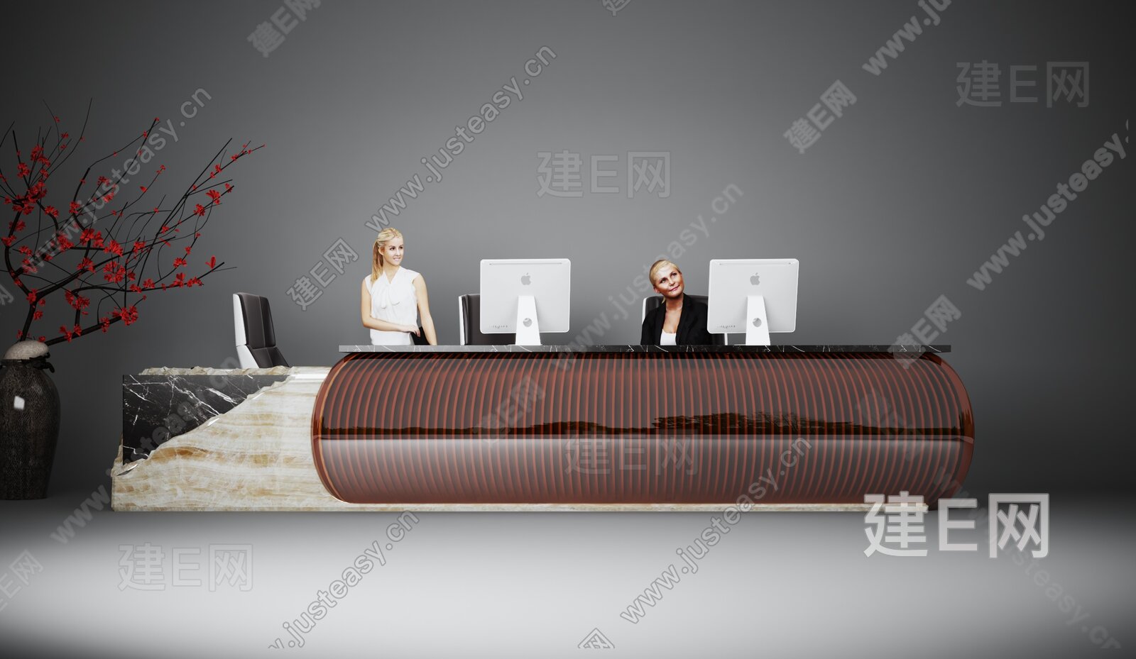 【现代服务台3d模型】建e网现代服务台3d模型下载 Id102847548 打造3d现代服务台模型免费下载平台