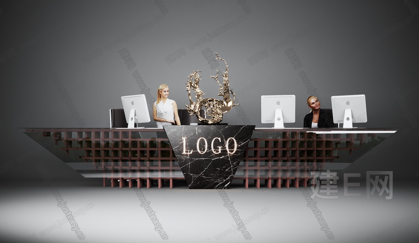 【现代服务台3d模型】建E网_现代服务台3d模型下载[ID:102782167]_打造3d现代服务台模型免费下载平台