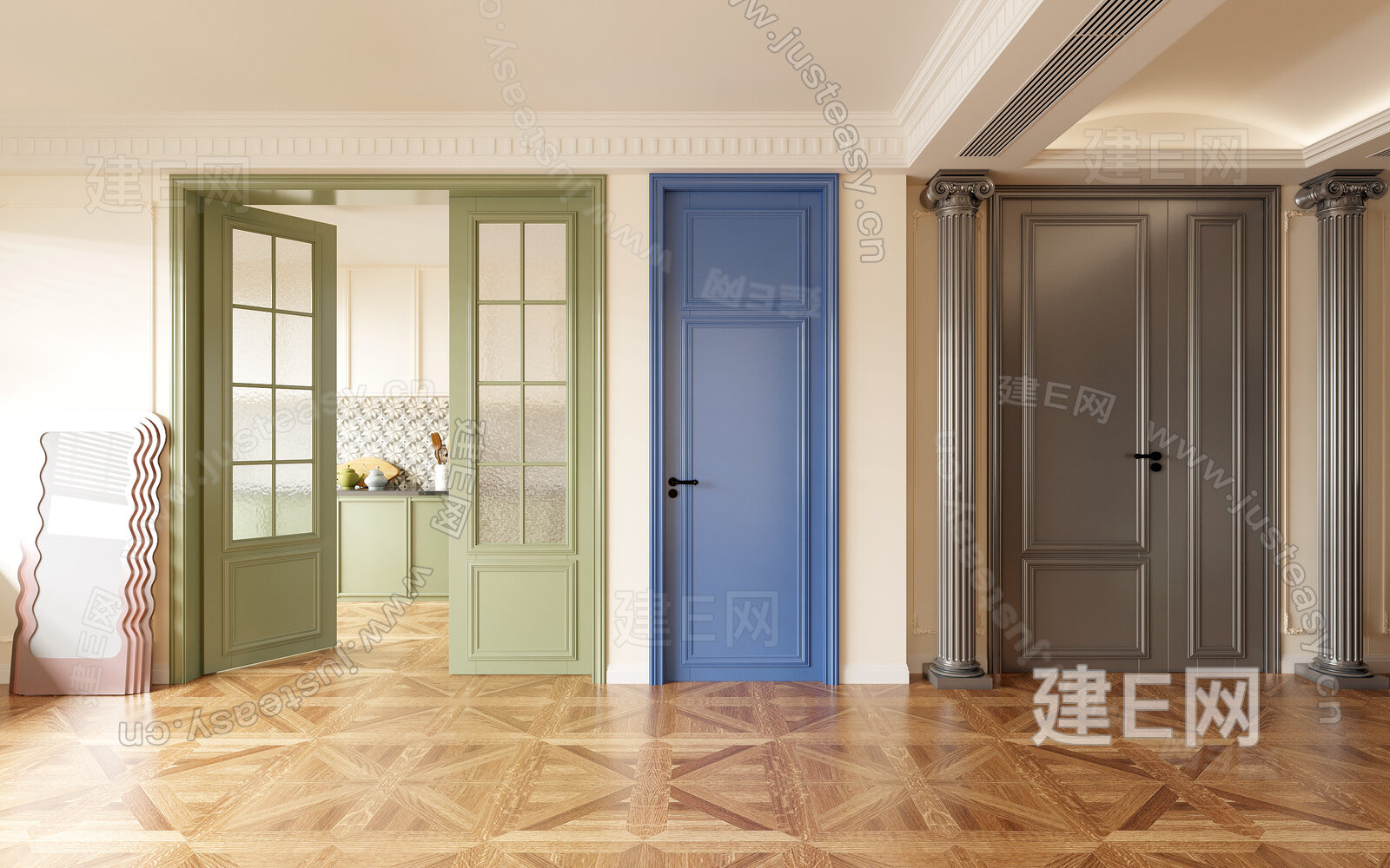 【法式门组合3d模型】建e网法式门组合3d模型下载 Id103699695 打造3d法式门组合模型免费下载平台