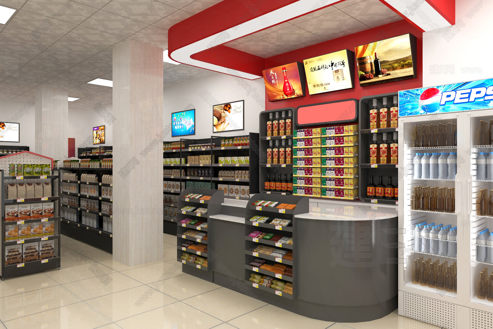【现代便利店3d模型】建e网现代便利店3d模型下载 Id103502952 打造3d现代便利店模型免费下载平台