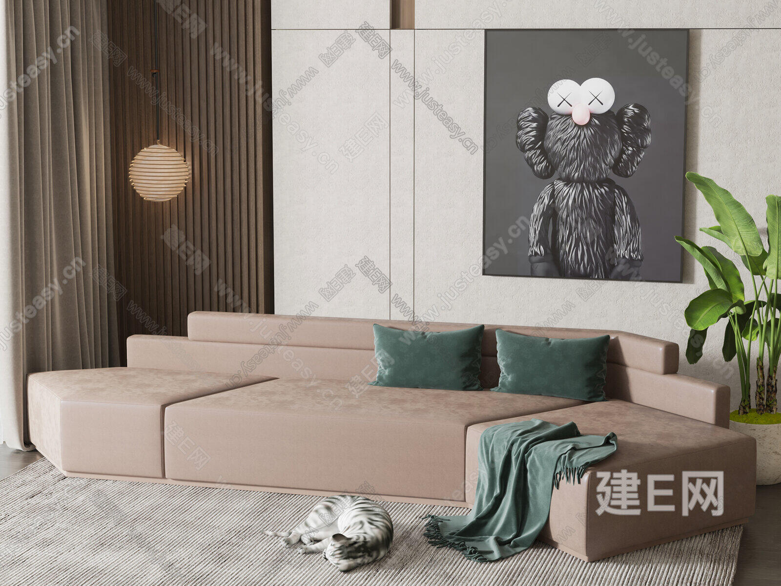 【现代皮革沙发3d模型】建e网现代皮革沙发3d模型下载 Id104748080 打造3d现代皮革沙发模型免费下载平台