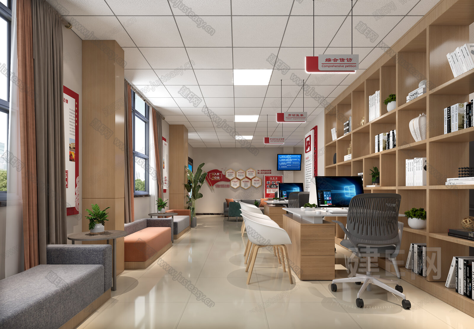 现代服务中心3d模型下载[ID:114709592]_建e网3d模型