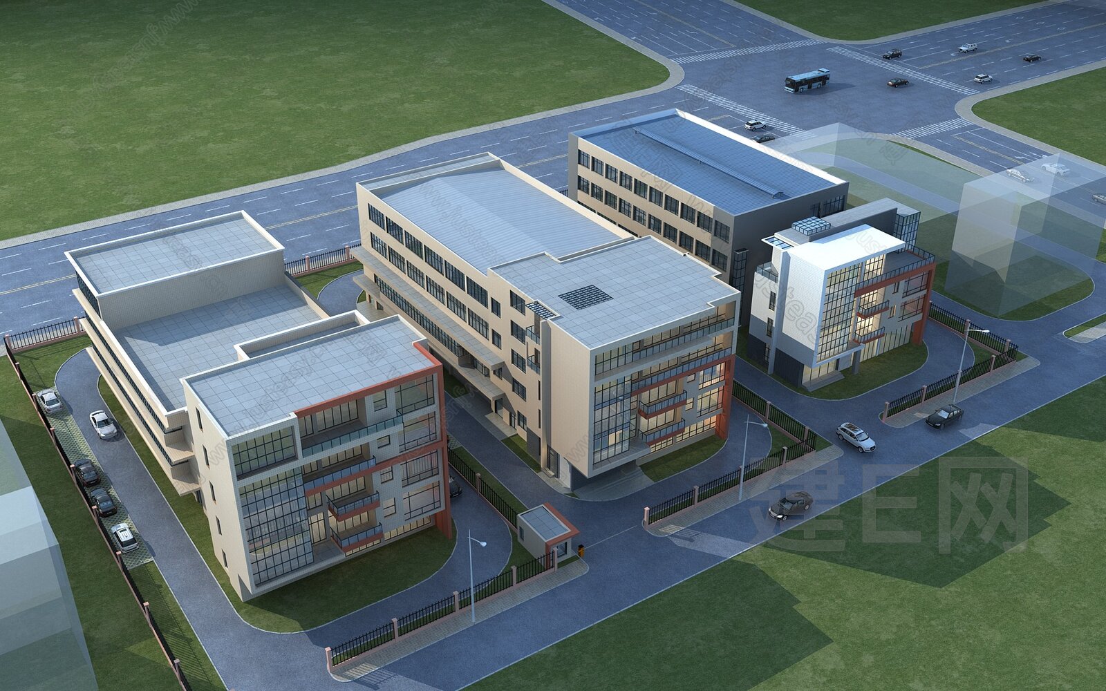 【现代办公楼鸟瞰规划3d模型】建e网现代办公楼鸟瞰规划3d模型下载 Id115102733 打造3d现代办公楼鸟瞰规划模型免费下载平台