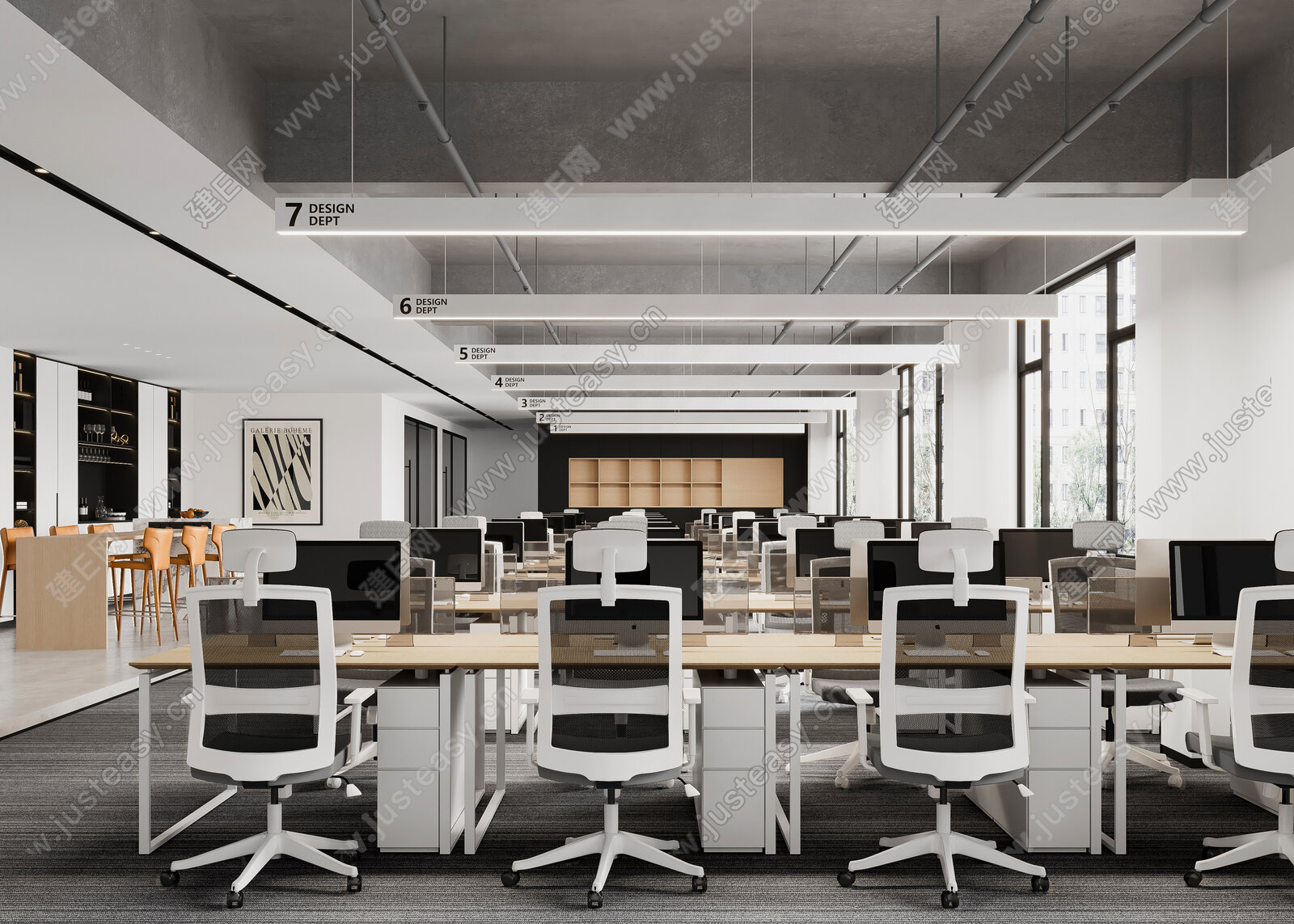 【现代公共办公区3d模型】建e网现代公共办公区3d模型下载 Id115889277 打造3d现代公共办公区模型免费下载平台