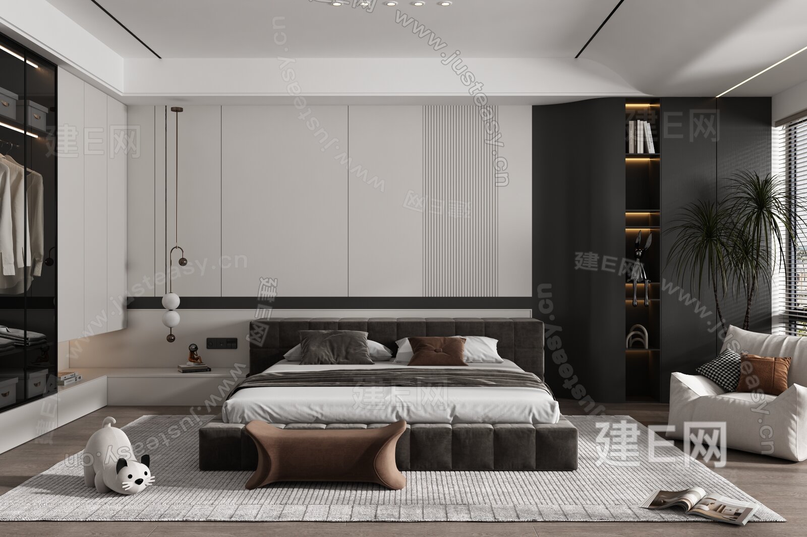 【现代高级灰卧室3d模型】建e网现代高级灰卧室3d模型下载 Id115889299 打造3d现代高级灰卧室模型免费下载平台