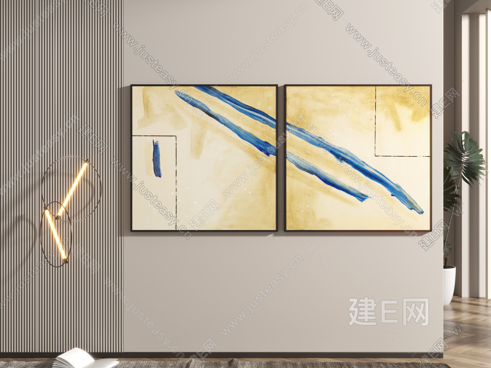 【现代挂画3d模型】建e网现代挂画3d模型下载 Id117200090 打造3d现代挂画模型免费下载平台
