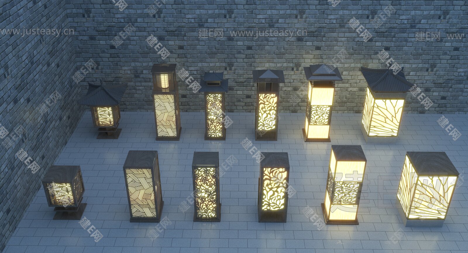 【中式庭院灯3d模型】建e网中式庭院灯3d模型下载 Id117331081 打造3d中式庭院灯模型免费下载平台