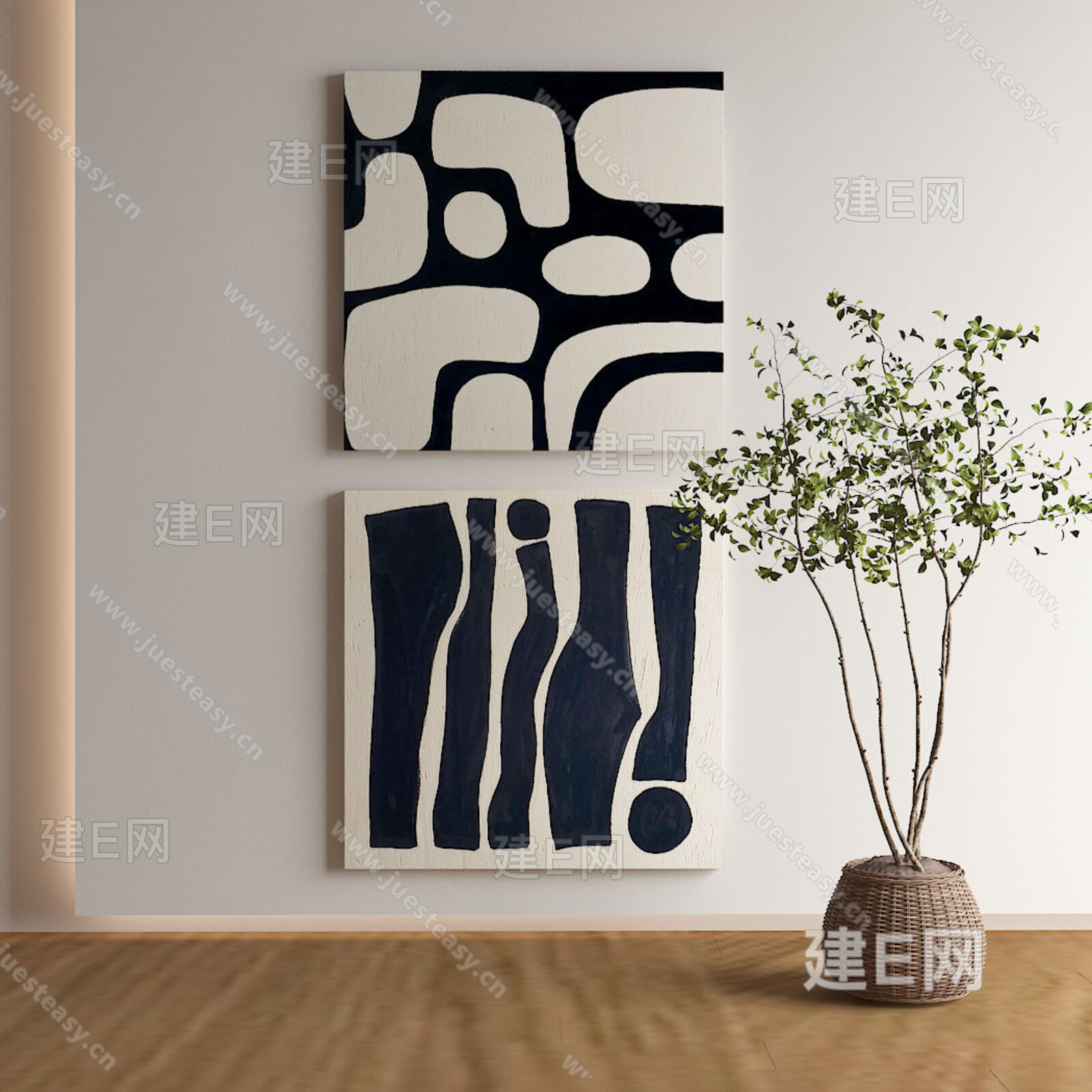 【现代装饰画3d模型】建e网现代装饰画3d模型下载 Id109401108 打造3d现代装饰画模型免费下载平台