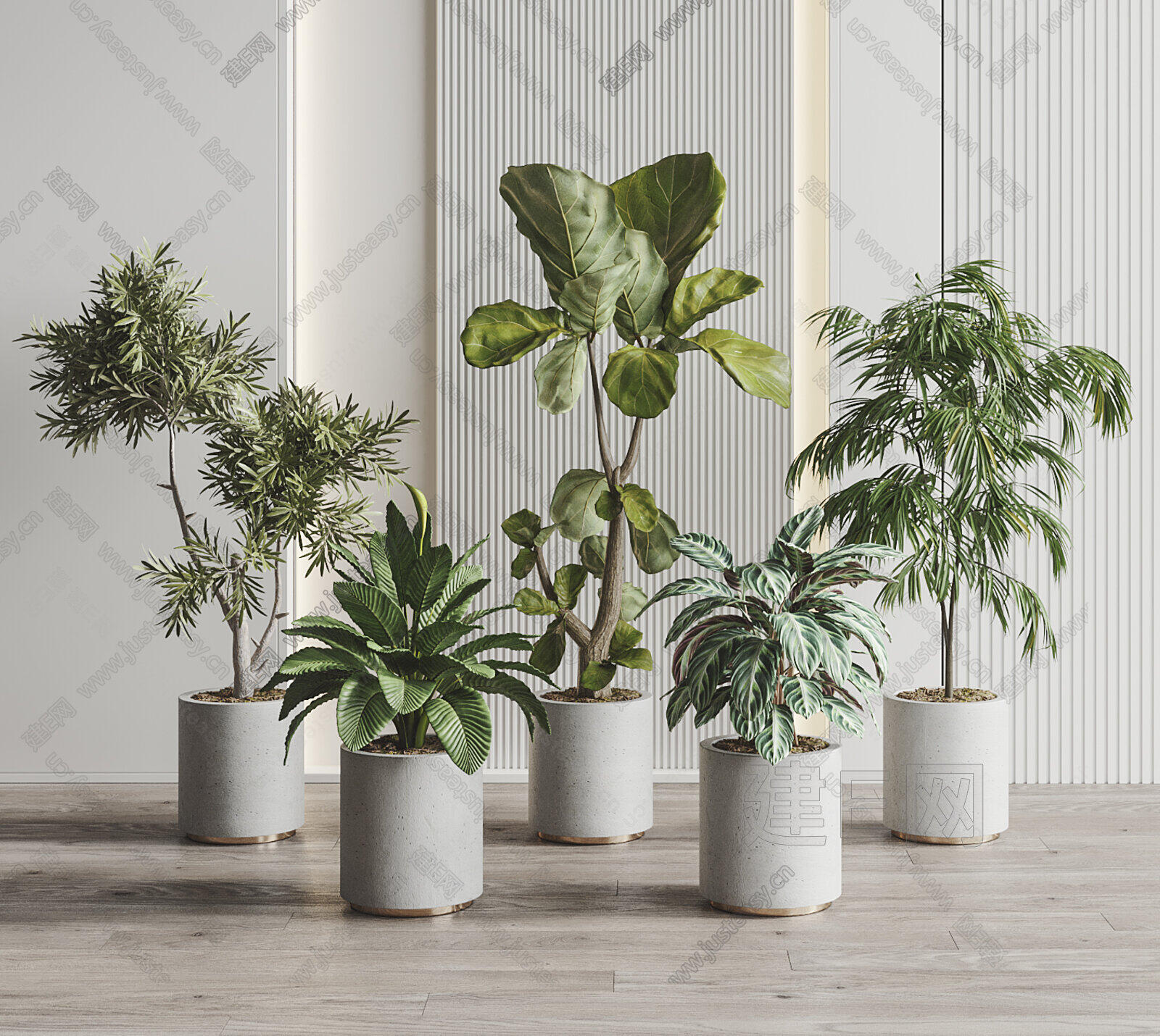 【现代植物盆栽组合3d模型】建e网现代植物盆栽组合3d模型下载 Id111039650 打造3d现代植物盆栽组合模型免费下载平台