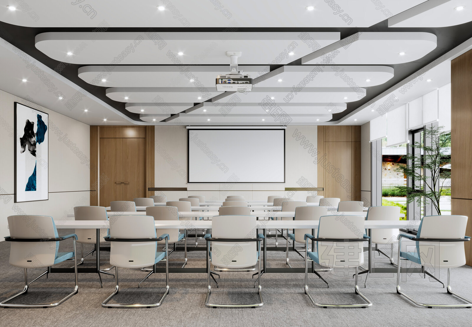 【现代会议室3d模型】建e网现代会议室3d模型下载 Id112022728 打造3d现代会议室模型免费下载平台
