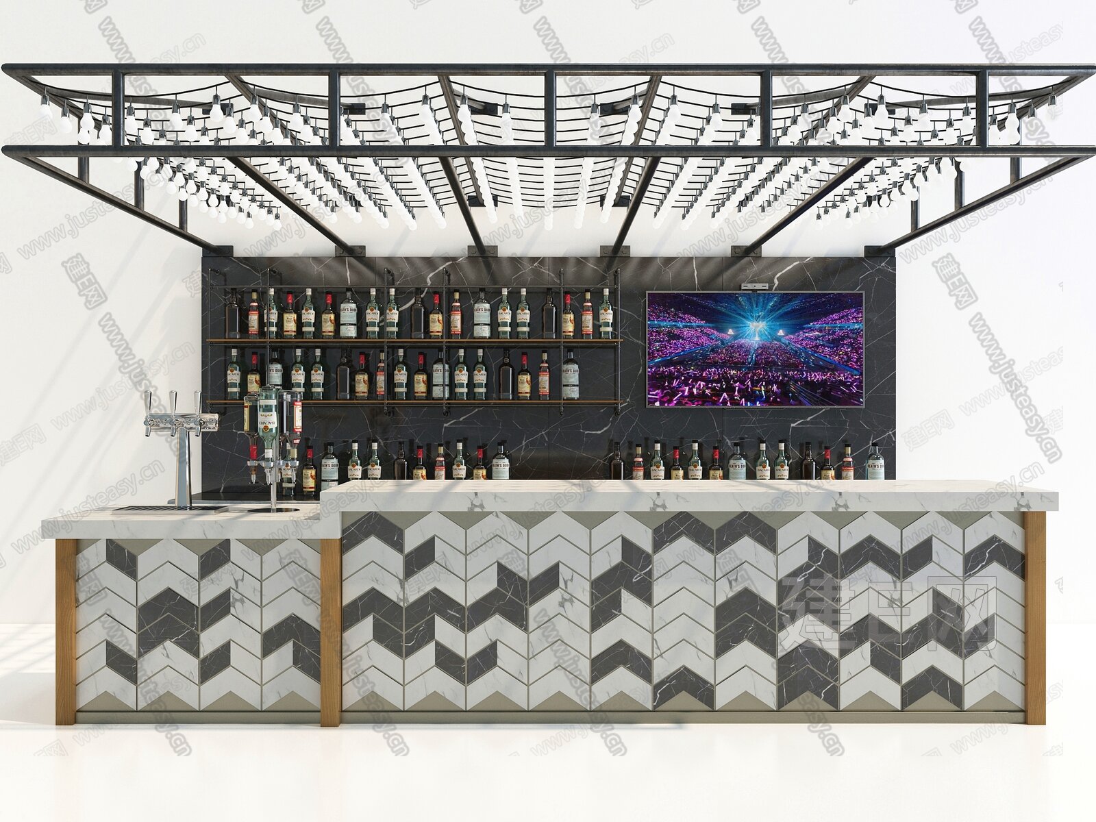 【现代吧台3d模型】建e网现代吧台3d模型下载 Id111825999 打造3d现代吧台模型免费下载平台