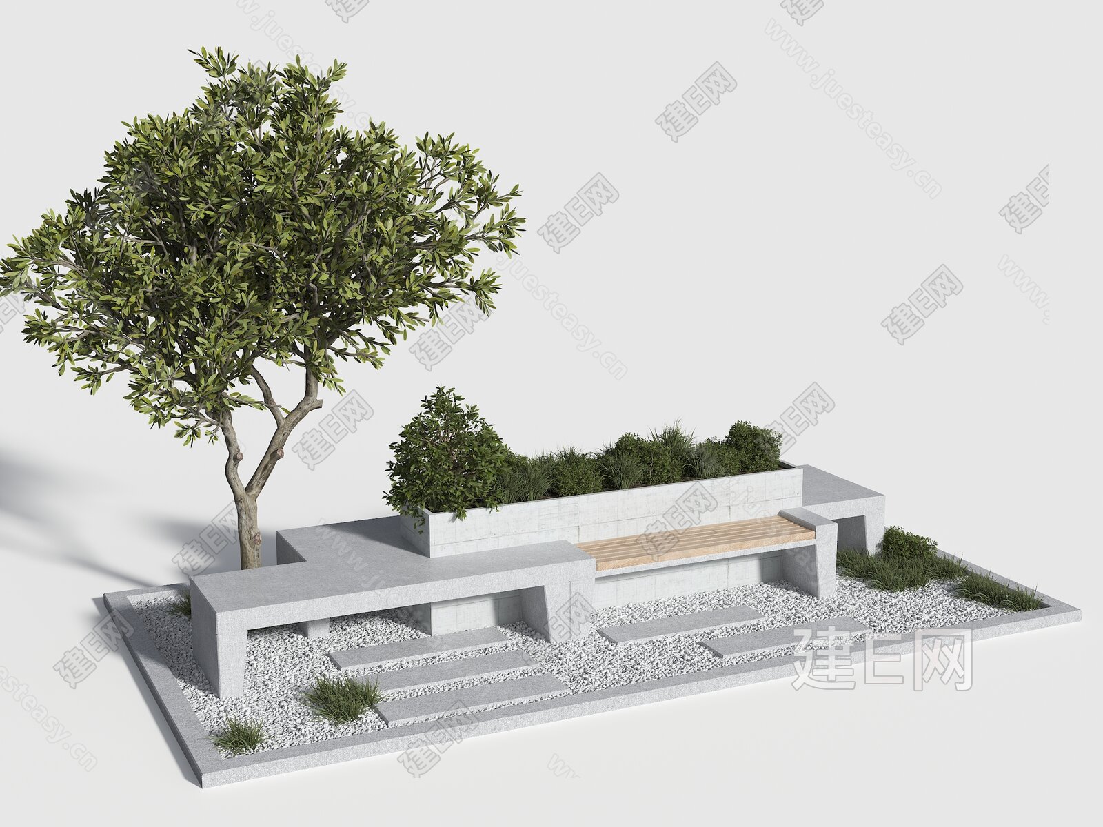 【现代景观座椅树池3d模型】建e网现代景观座椅树池3d模型下载 Id112612406 打造3d现代景观座椅树池模型免费下载平台