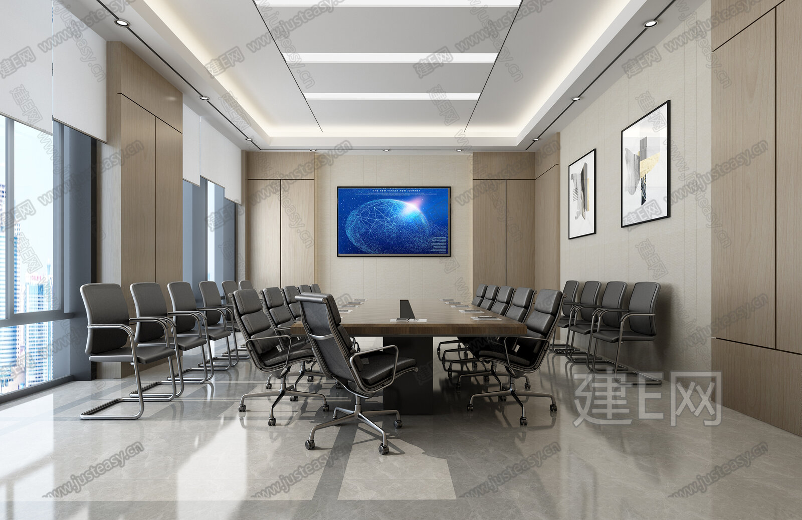 【现代会议室3d模型】建e网现代会议室3d模型下载 Id105207692 打造3d现代会议室模型免费下载平台