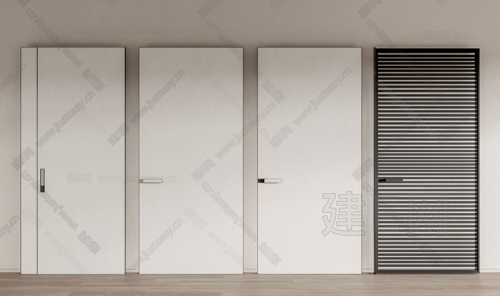 【现代极简门组合3d模型】建e网现代极简门组合3d模型下载 Id105732056 打造3d现代极简门组合模型免费下载平台