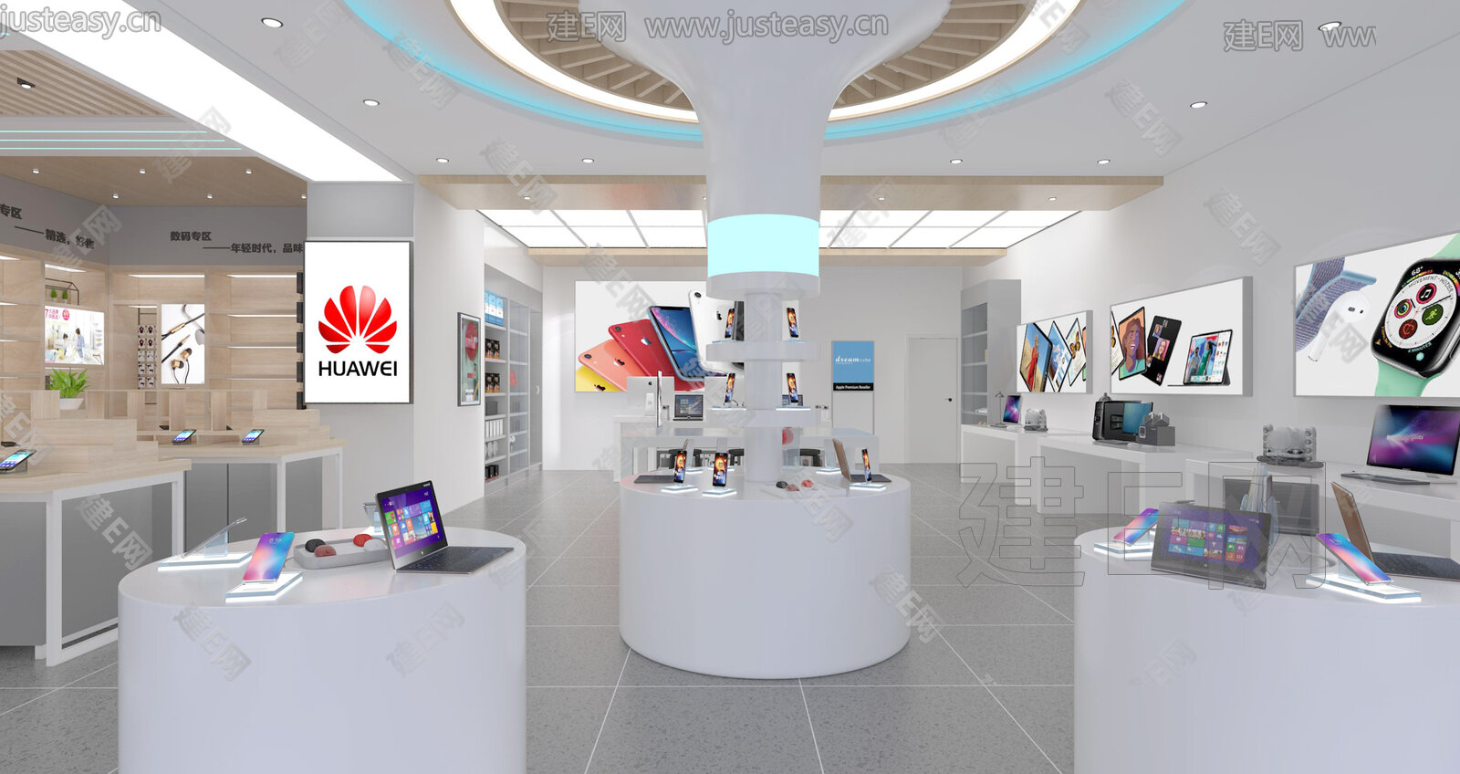 【现代手机专卖店3d模型】建e网现代手机专卖店3d模型下载 Id105600885 打造3d现代手机专卖店模型免费下载平台