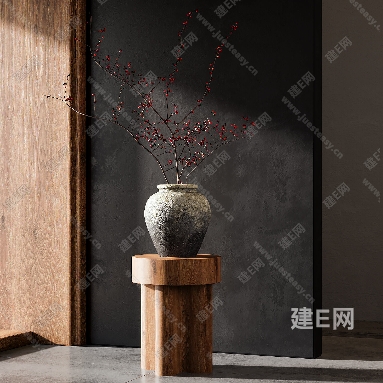 【侘寂风花瓶植物3d模型】建e网侘寂风花瓶植物3d模型下载 Id106190807 打造3d侘寂风花瓶植物模型免费下载平台
