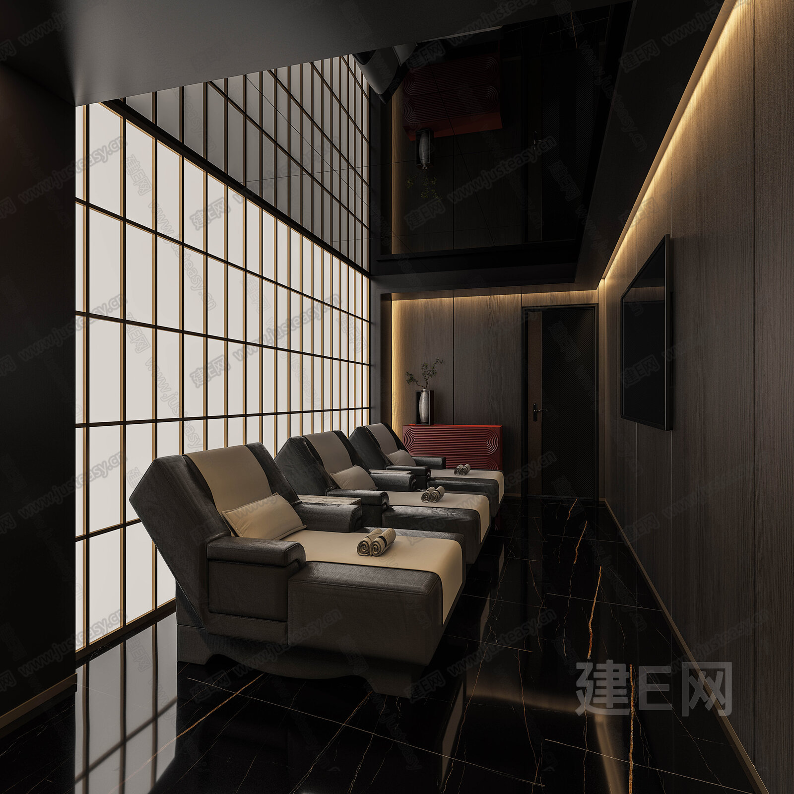 【新中式按摩房3d模型】建e网新中式按摩房3d模型下载 Id106125203 打造3d新中式按摩房模型免费下载平台