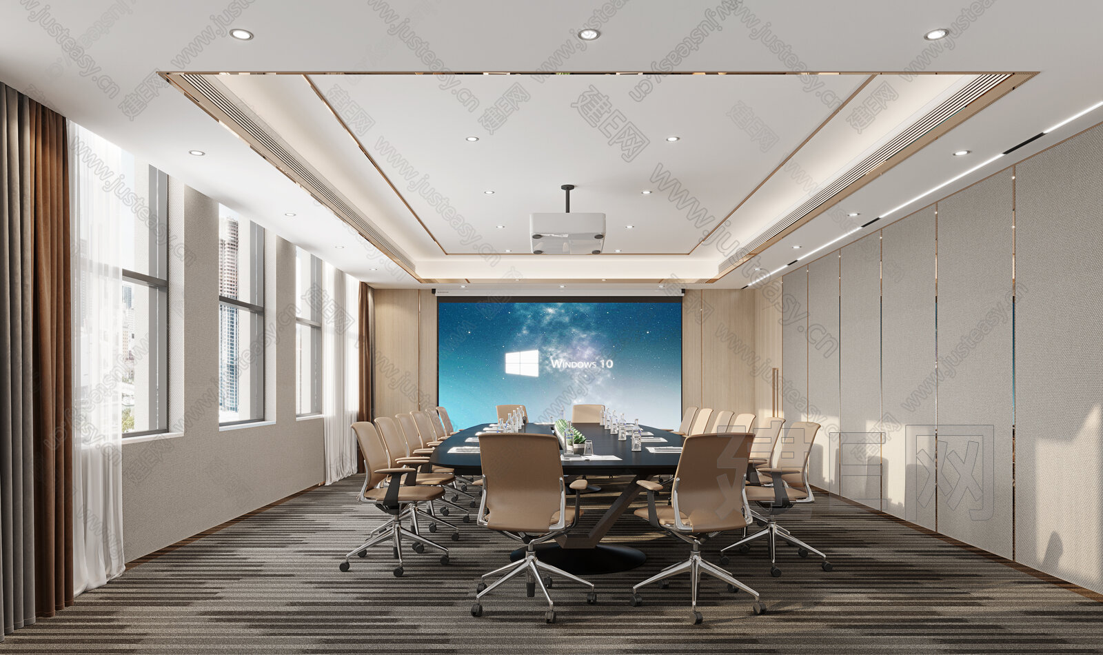 【现代会议室3d模型】建e网现代会议室3d模型下载 Id107829171 打造3d现代会议室模型免费下载平台