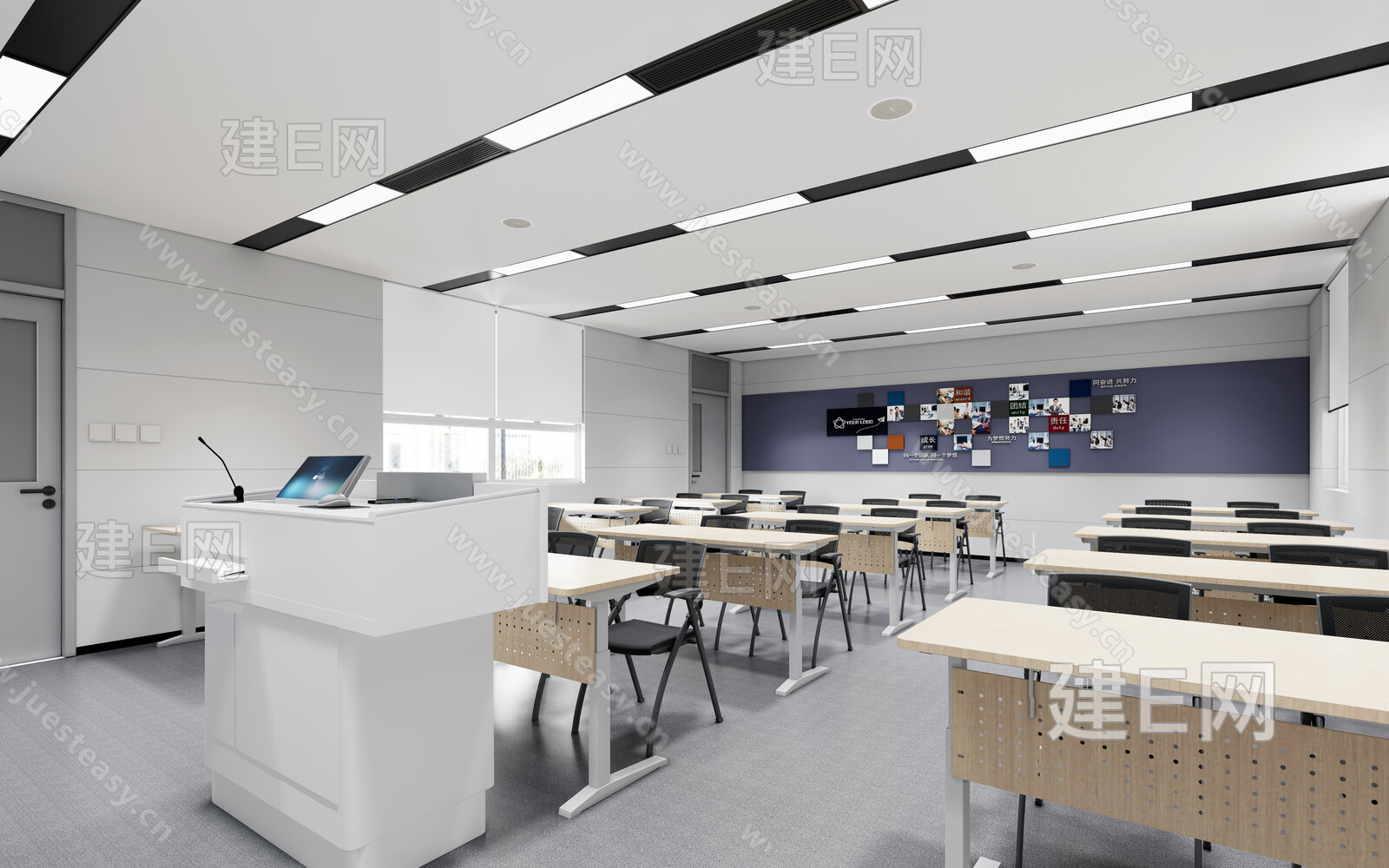 【现代学校教室3d模型】建e网现代学校教室3d模型下载 Id107632501 打造3d现代学校教室模型免费下载平台