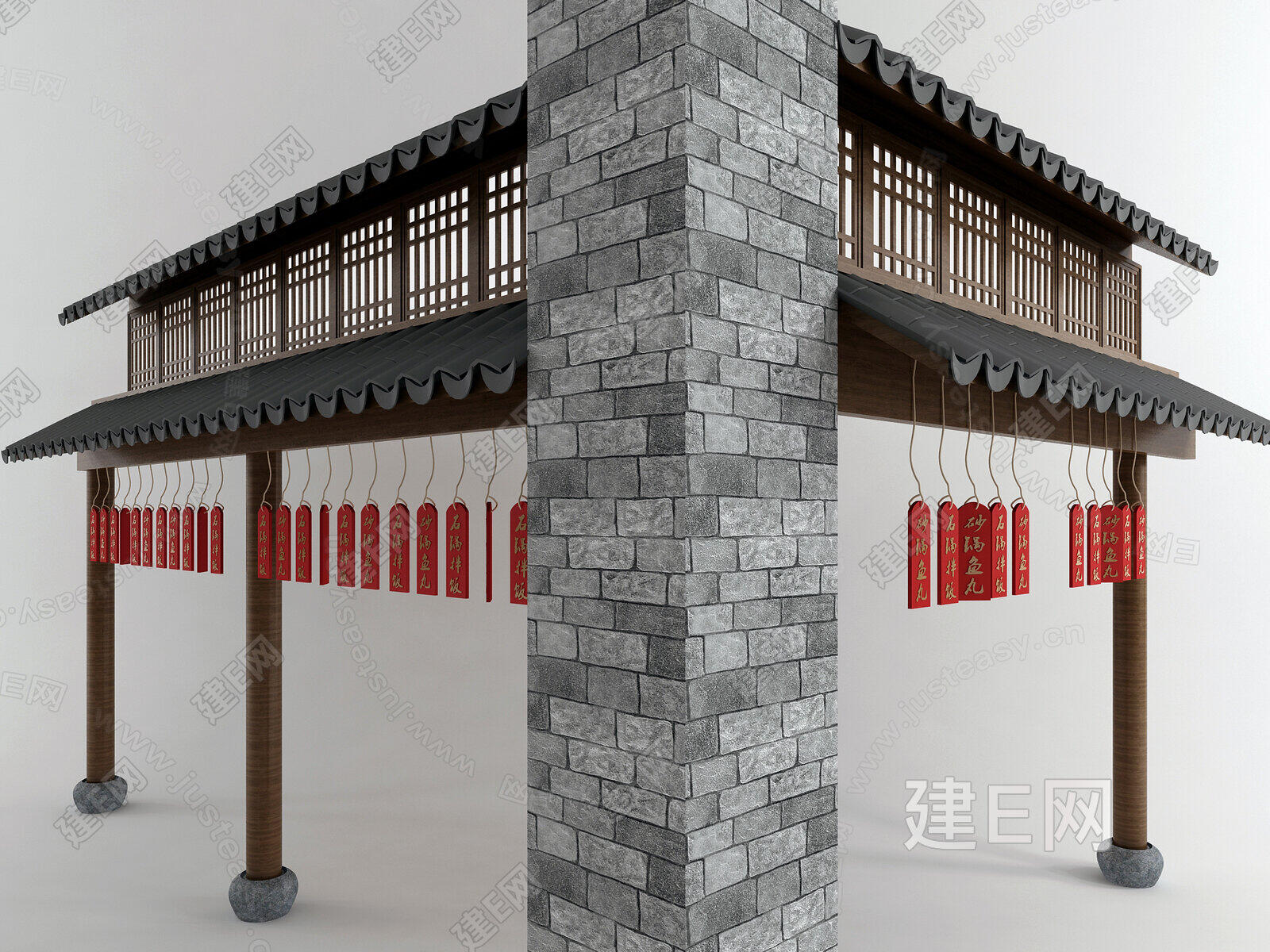 【中式建筑构件3d模型】建e网中式建筑构件3d模型下载 Id108484511 打造3d中式建筑构件模型免费下载平台
