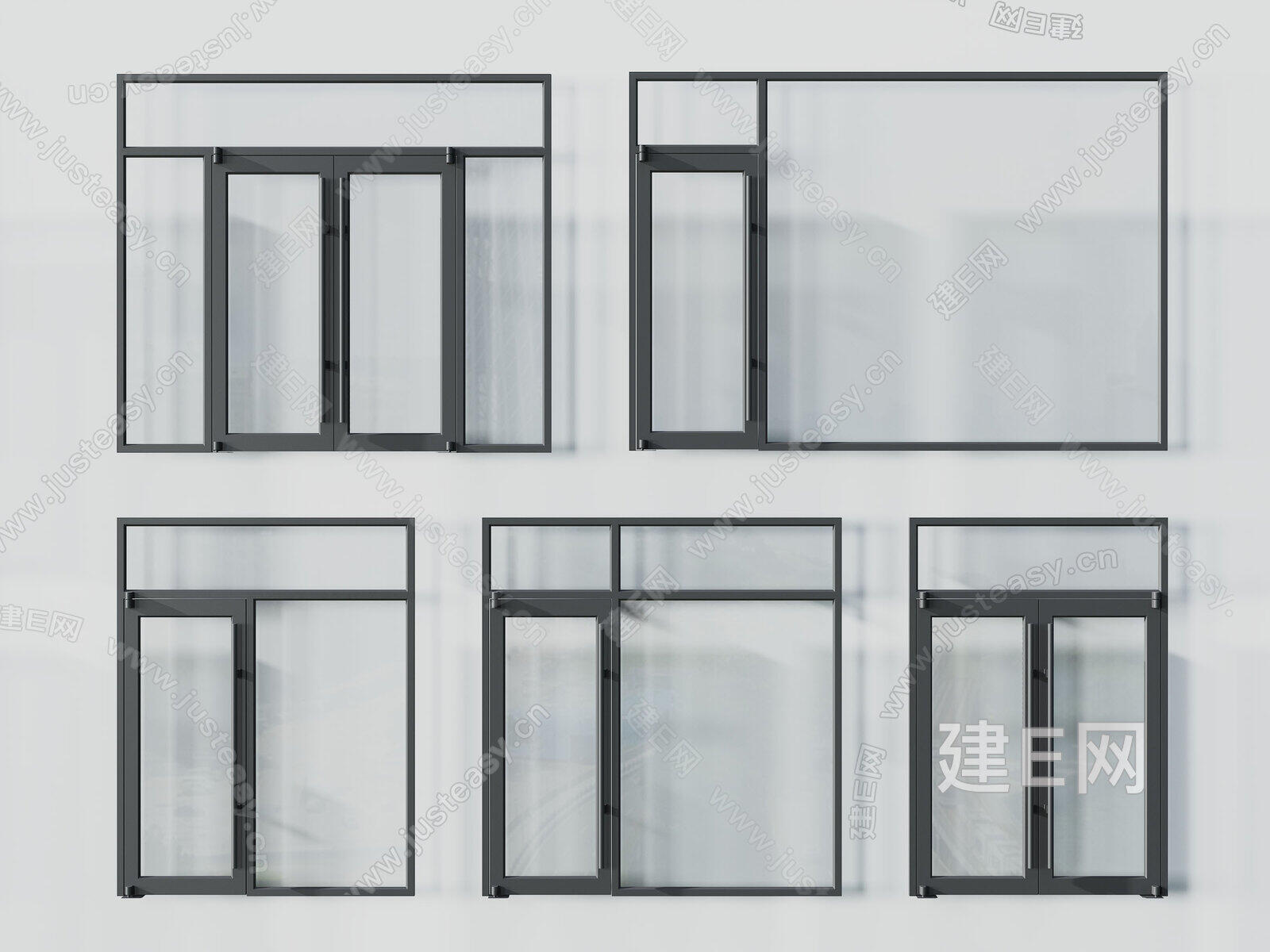 【现代玻璃门3d模型】建e网现代玻璃门3d模型下载 Id109008670 打造3d现代玻璃门模型免费下载平台