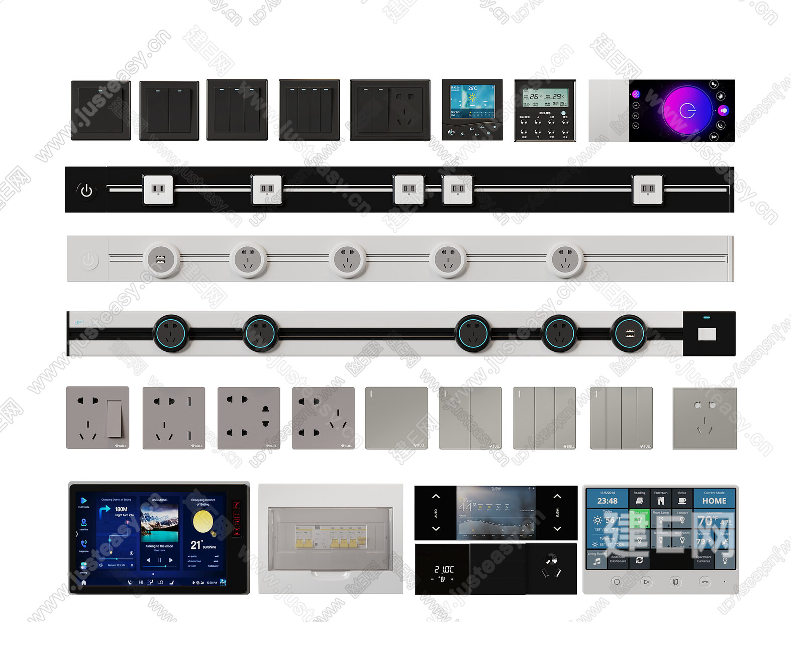 【现代开关3d模型】建e网现代开关3d模型下载 Id108615669 打造3d现代开关模型免费下载平台