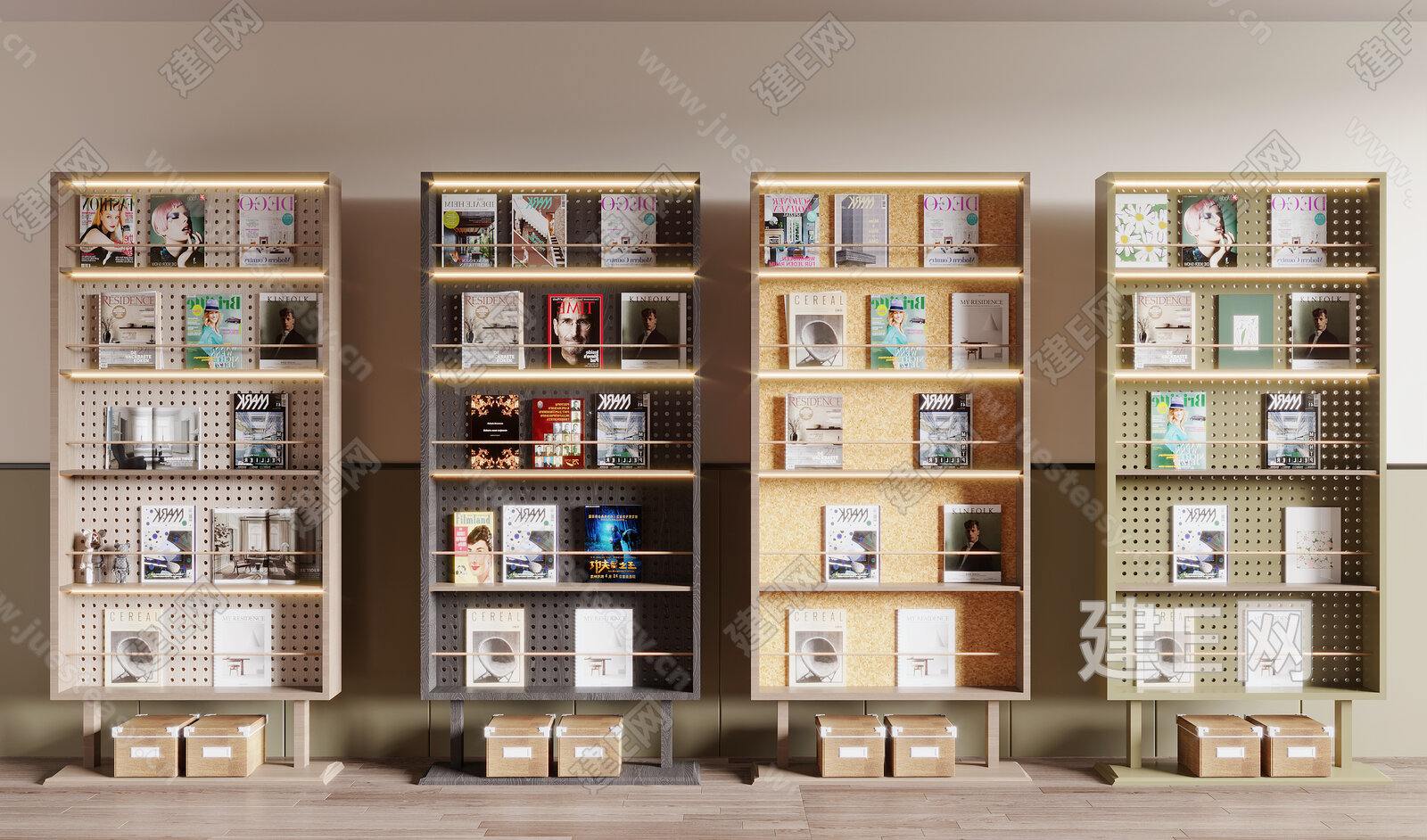 【现代杂志架3d模型】建E网_现代杂志架3d模型下载[ID:108615508]_打造3d现代杂志架模型免费下载平台