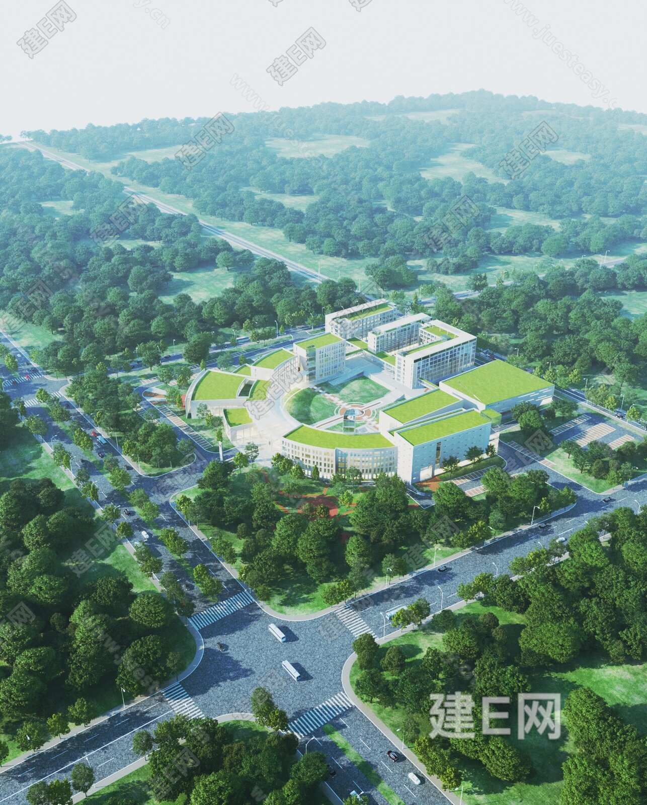 【现代办公楼建筑鸟瞰3d模型】建e网现代办公楼建筑鸟瞰3d模型下载 Id108746501 打造3d现代办公楼建筑鸟瞰模型免费下载平台